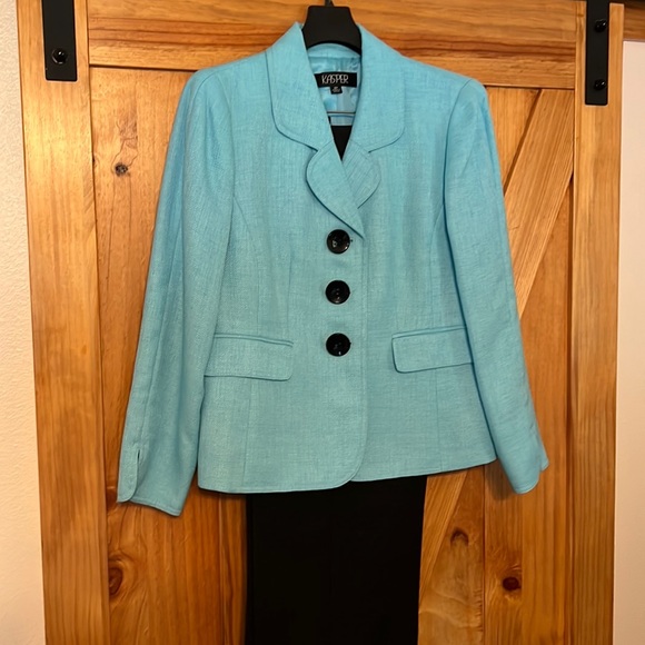 Kasper | Jackets & Coats | Gorgeous Turquoise Kasper Jacket With ...